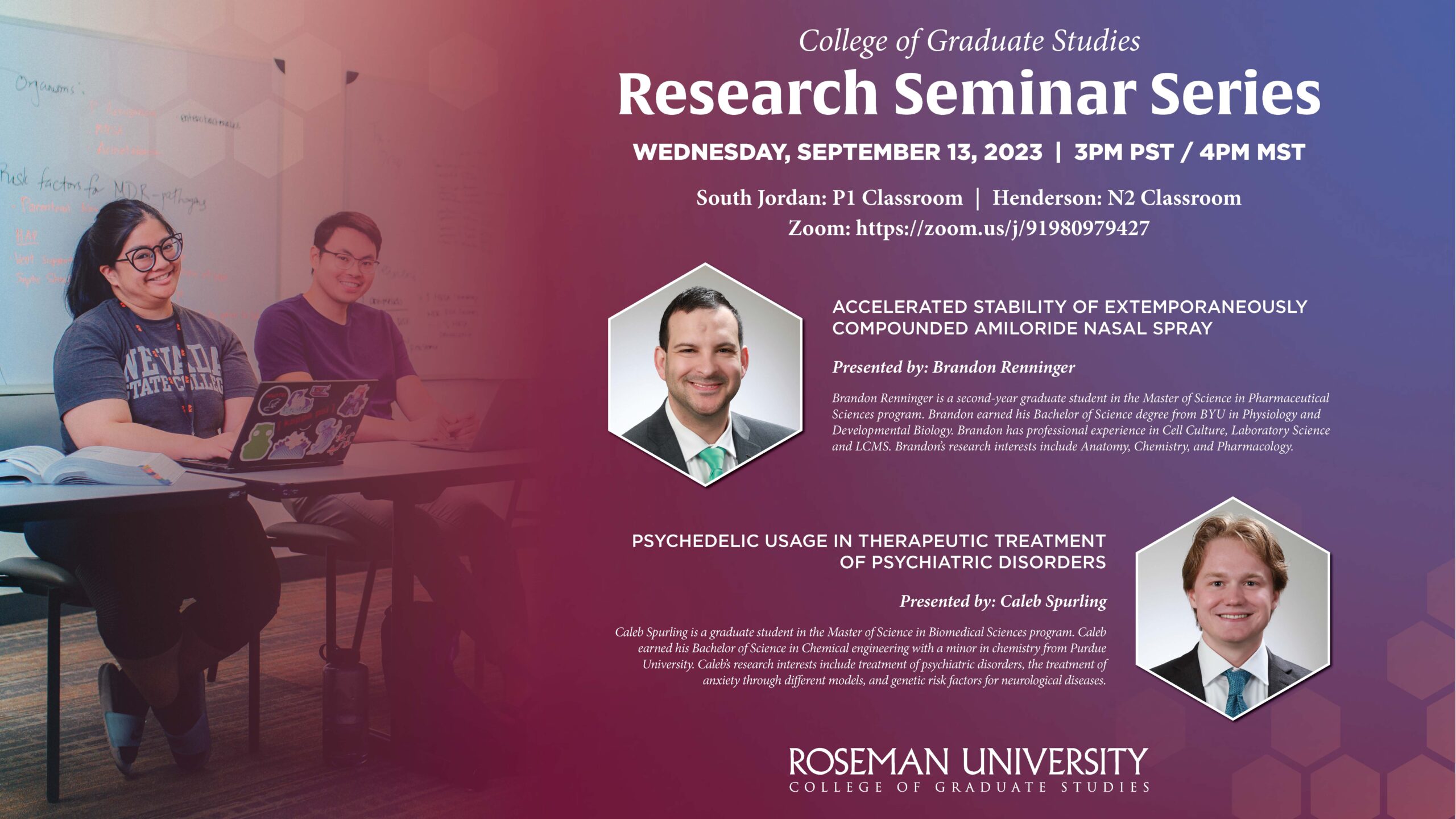 College of Graduate Studies Seminar Series - Roseman University
